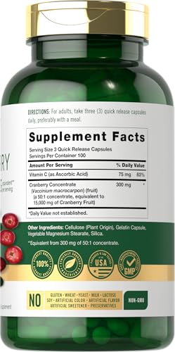 Gluten free cranberry dietary pills