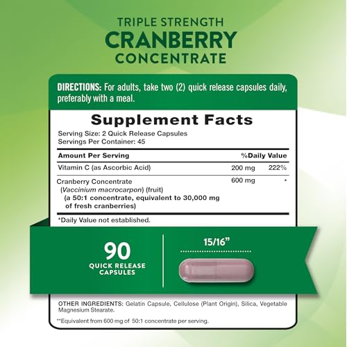 gluten free cranberry extract pills