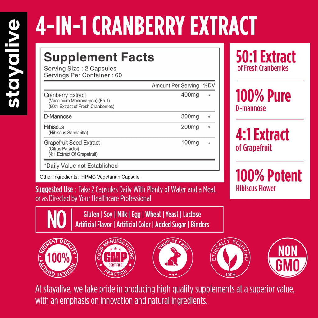 Gluten-free cranberry supplement benefits