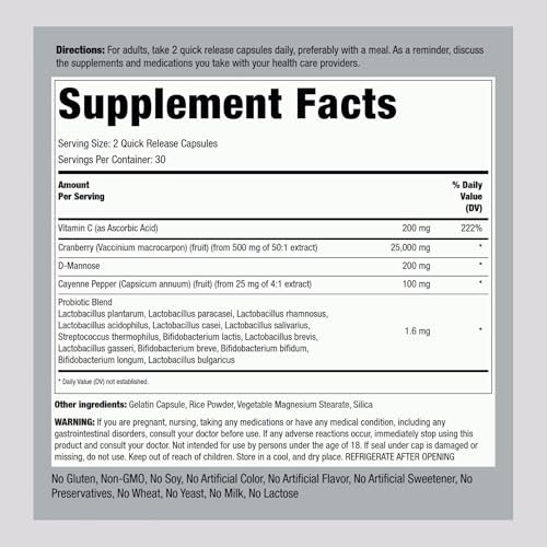 Gluten-free cranberry supplement for vitality