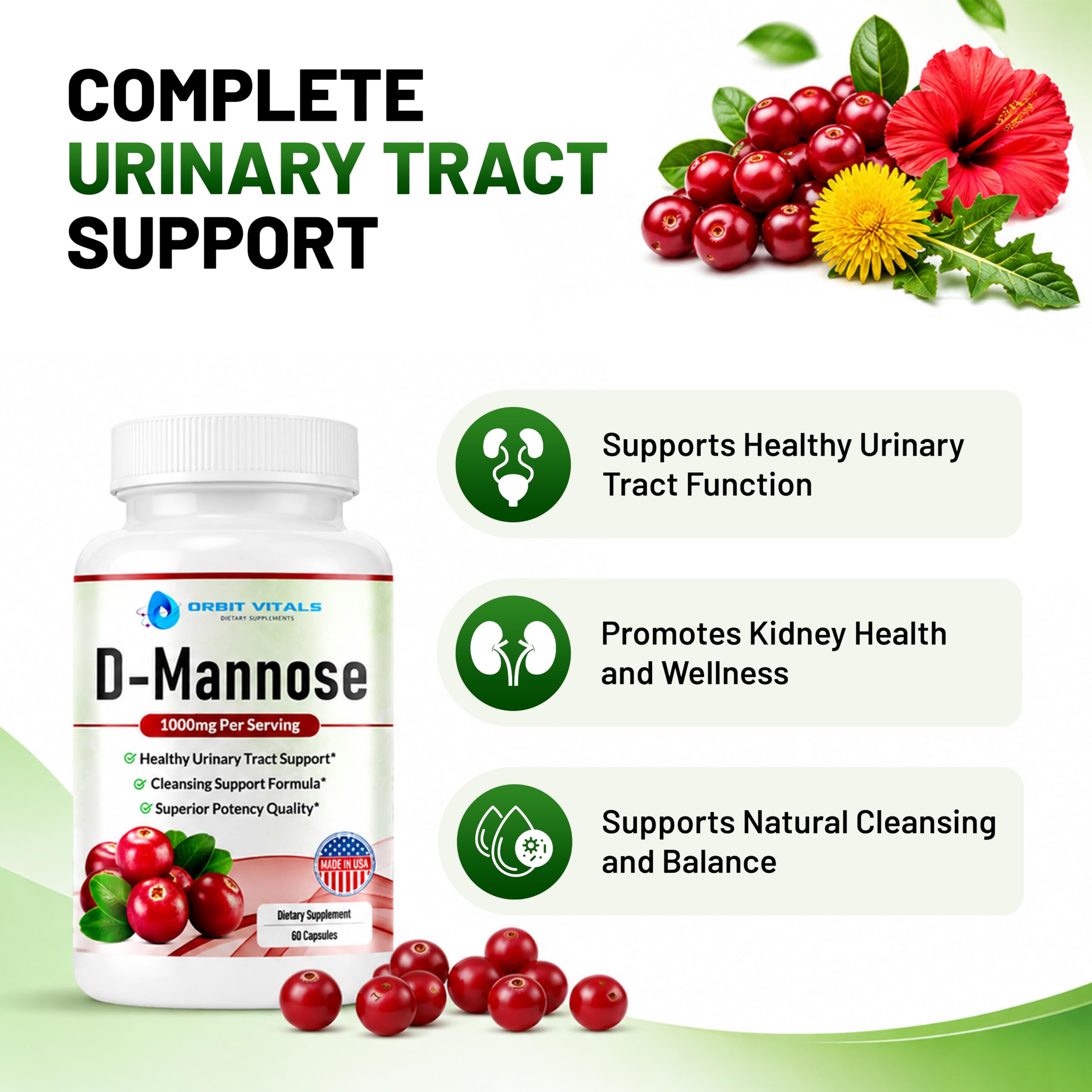 gluten-free D-Mannose for urinary wellness