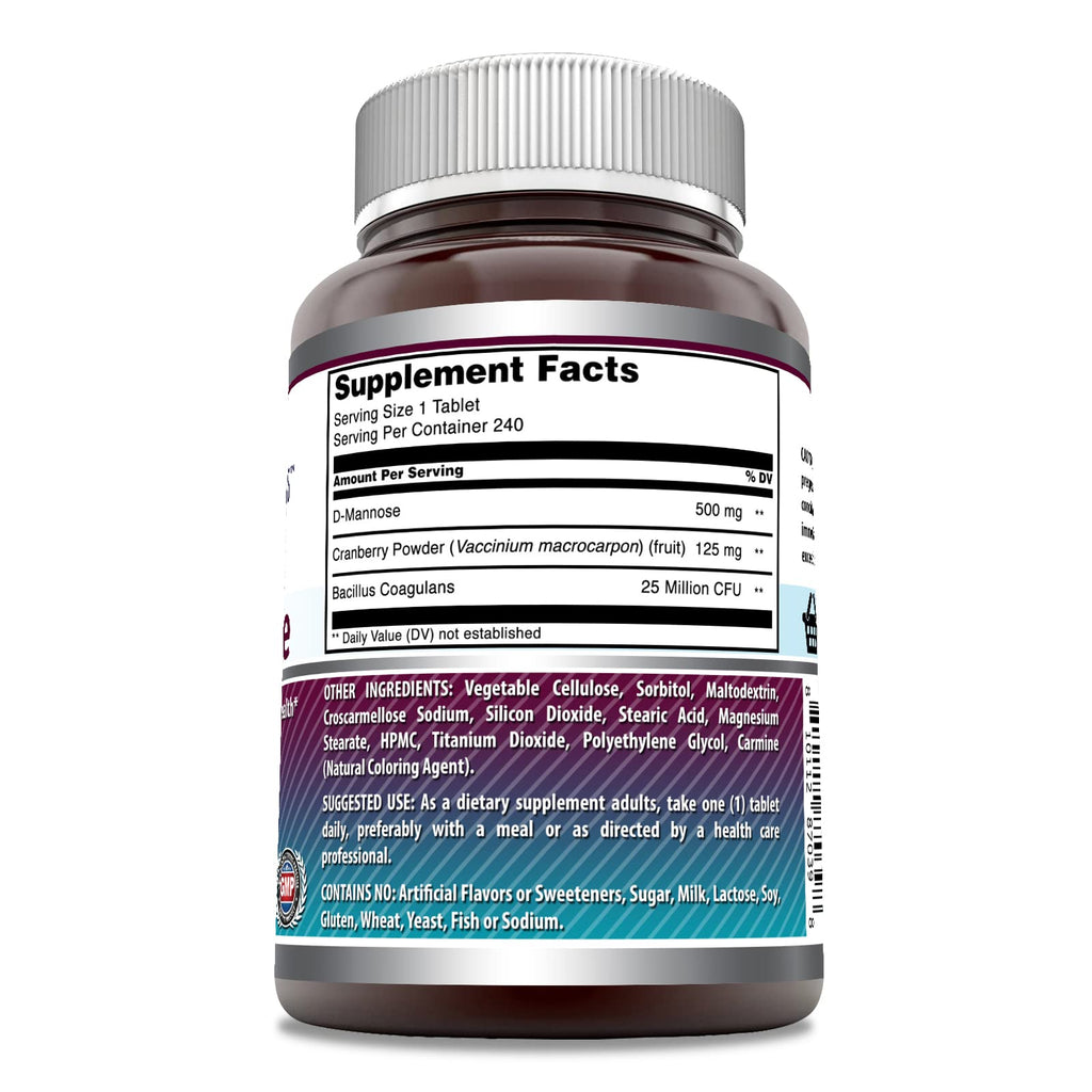 Gluten free D-Mannose tablets