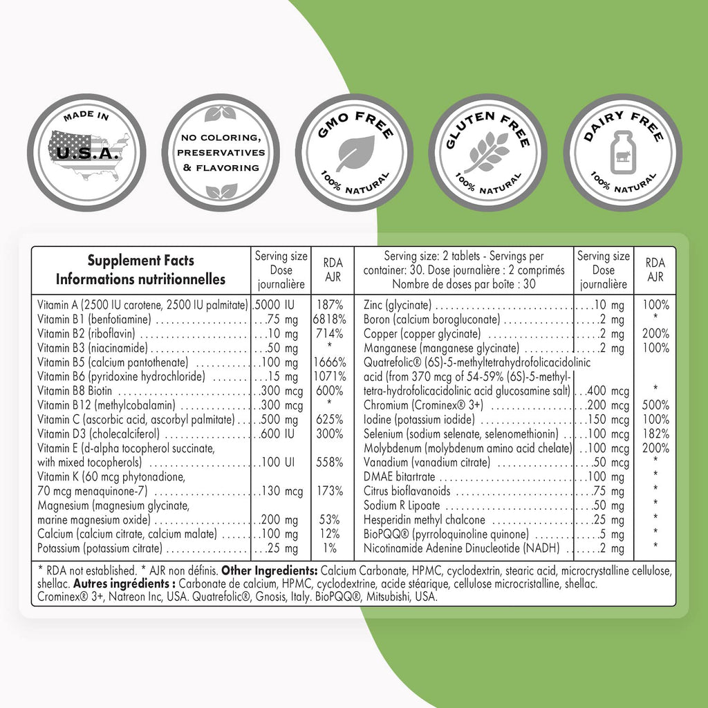 gluten free daily vitamin tablets