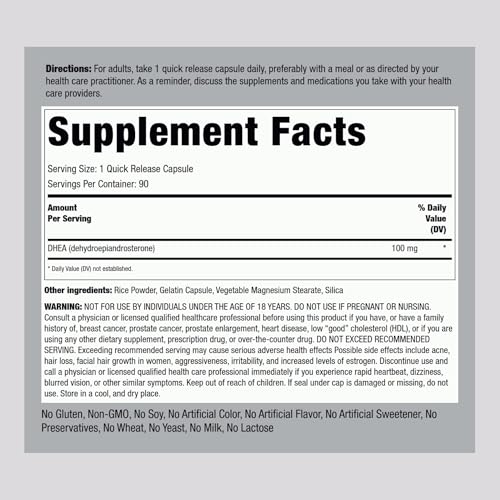 Gluten free DHEA for men and women