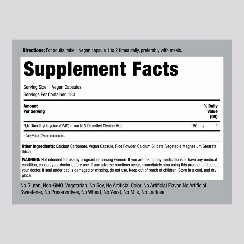 Gluten-free dimethylglycine HCl