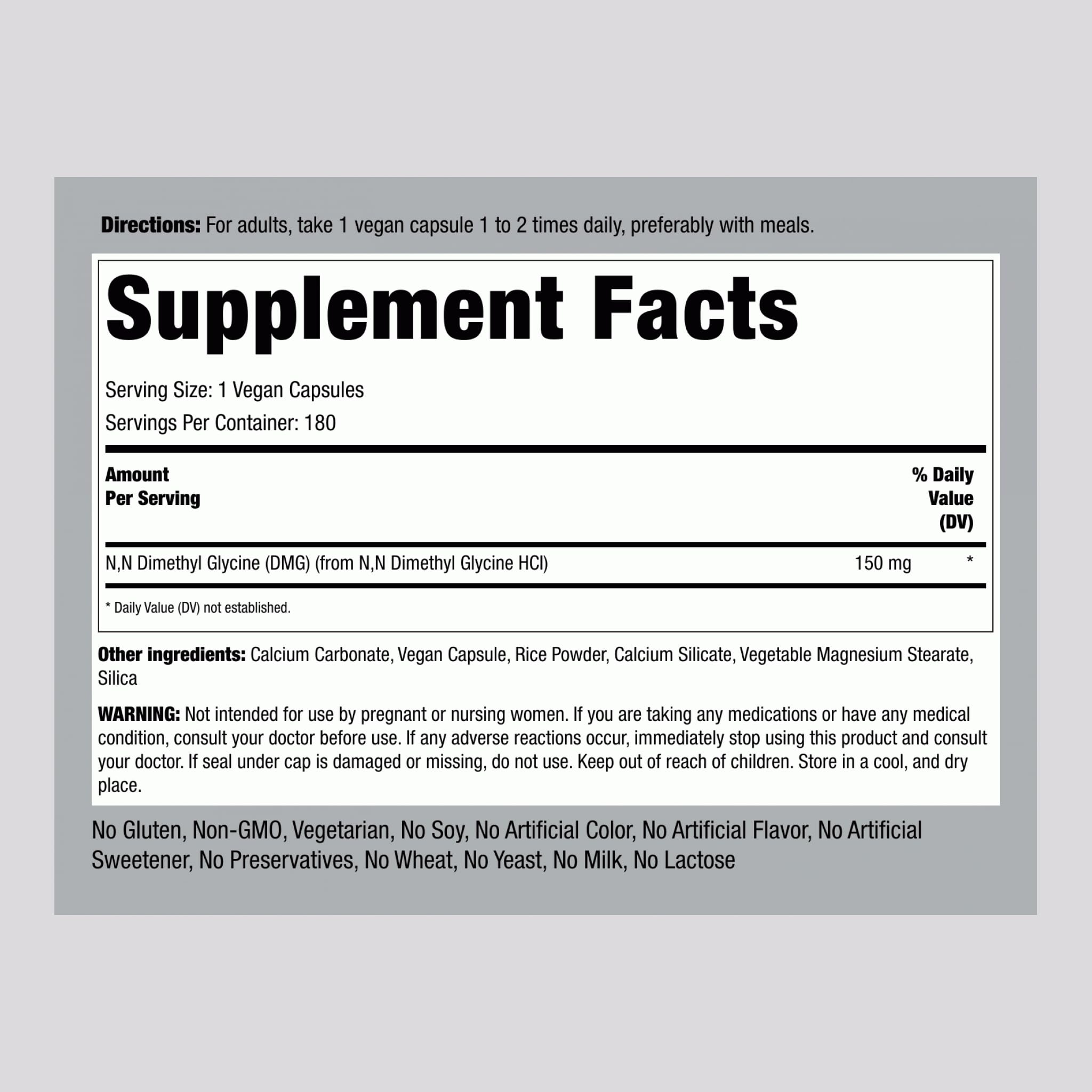 Gluten-free dimethylglycine HCl