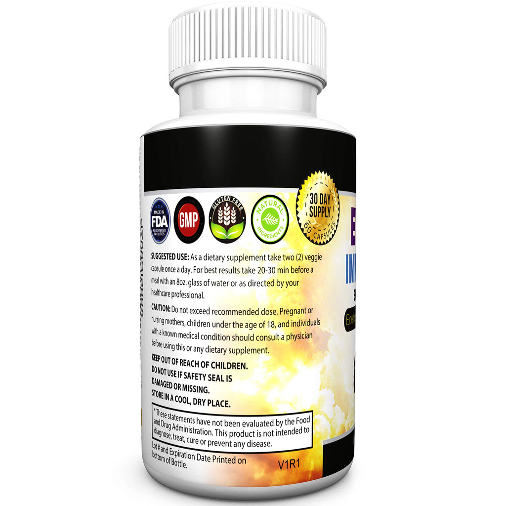 Gluten-free elderberry capsules in Canada