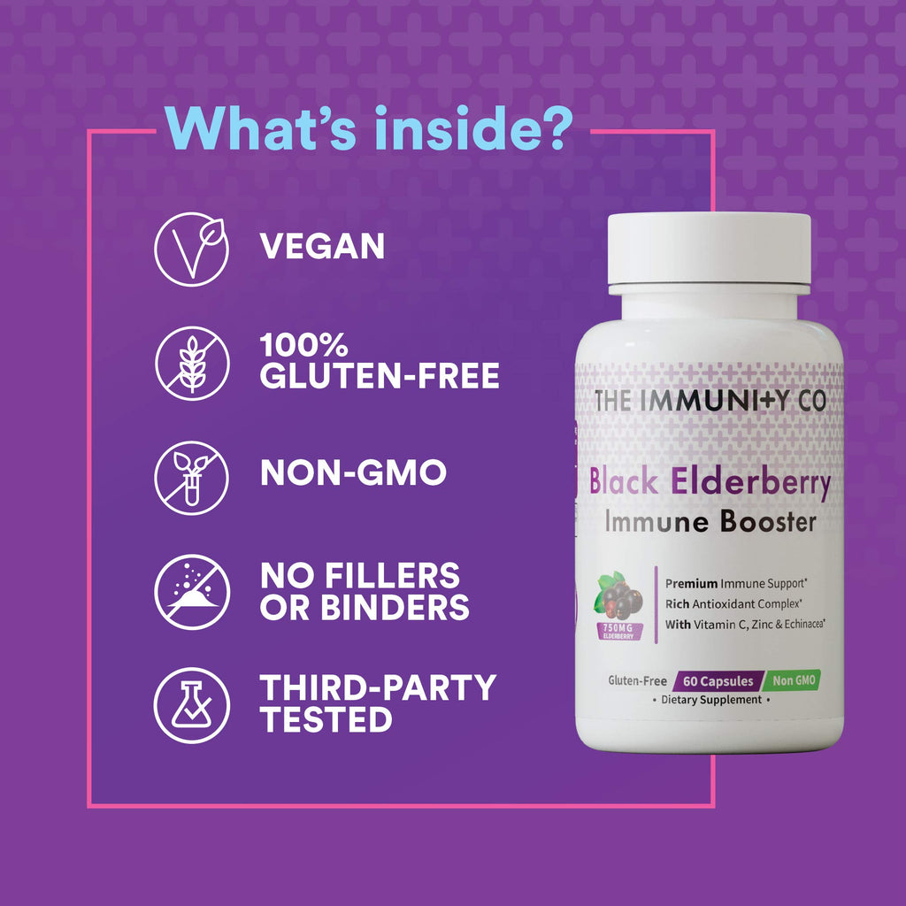 gluten-free elderberry capsules with vitamin C