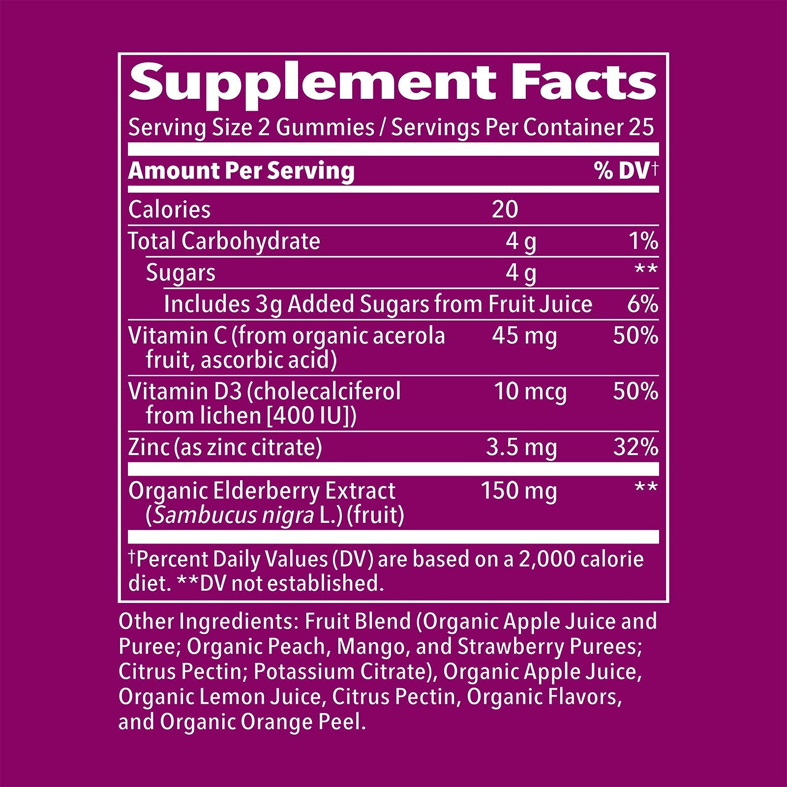 gluten-free elderberry chewable supplement