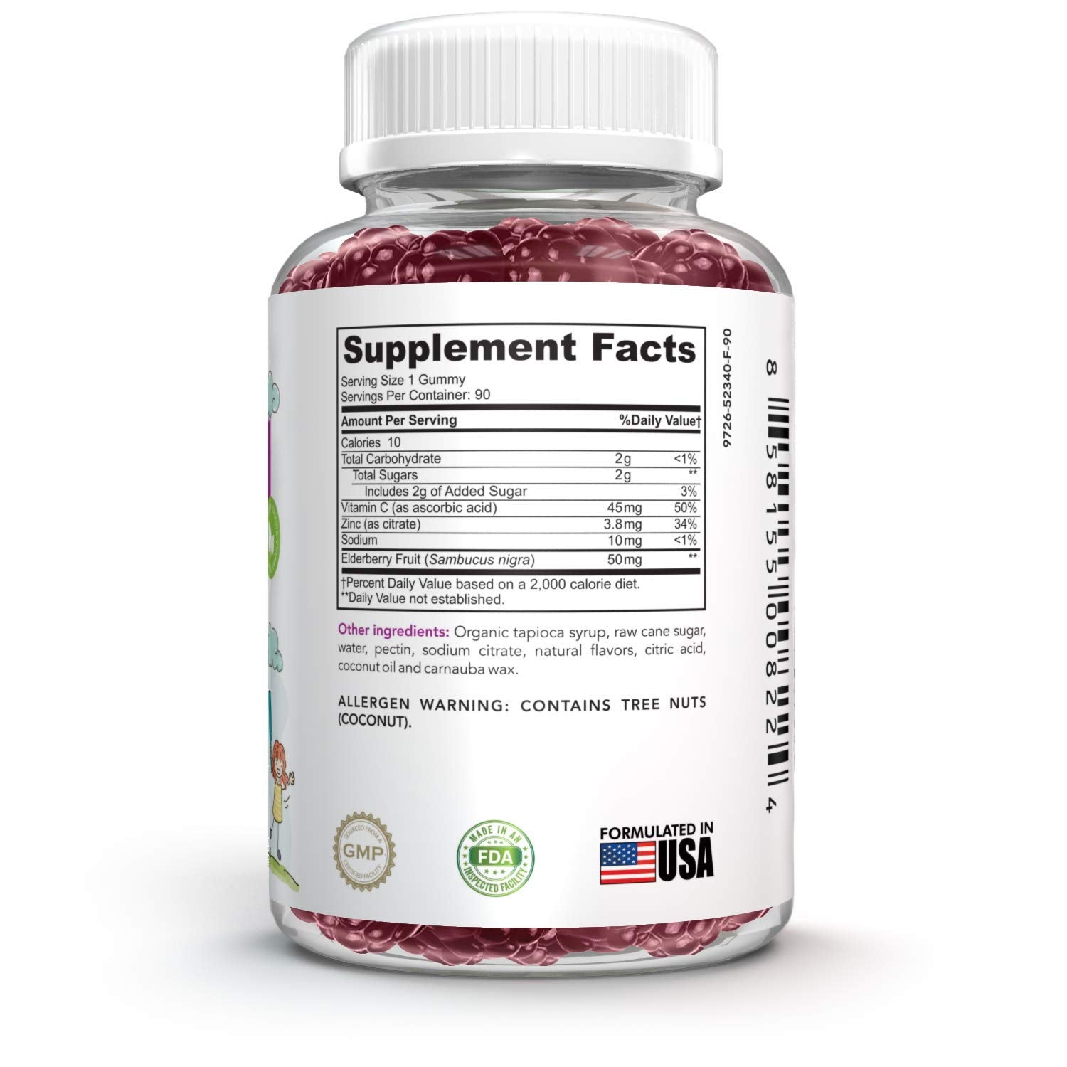 Gluten free elderberry gummy vitamins