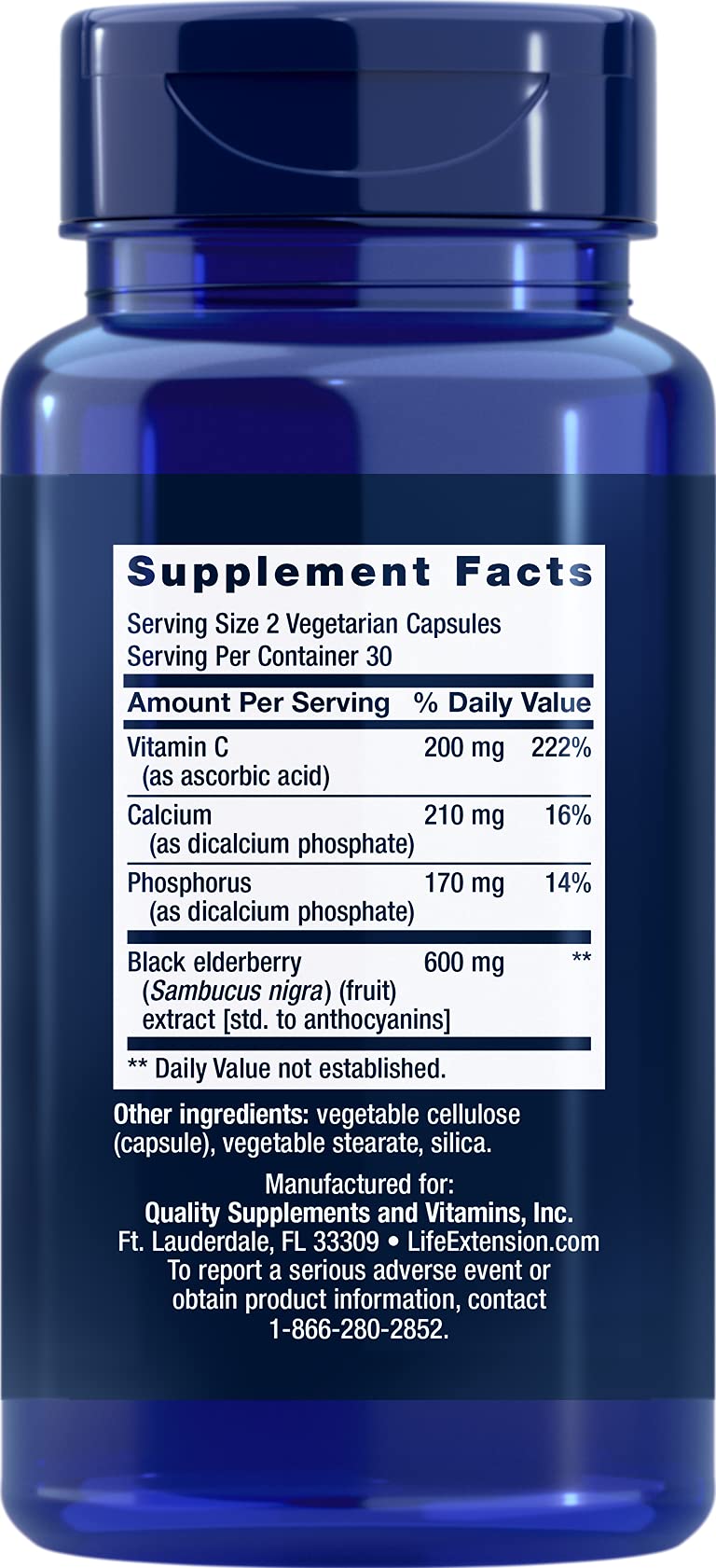 gluten-free elderberry health capsules