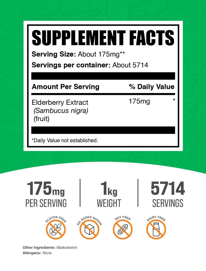 gluten-free elderberry health powder