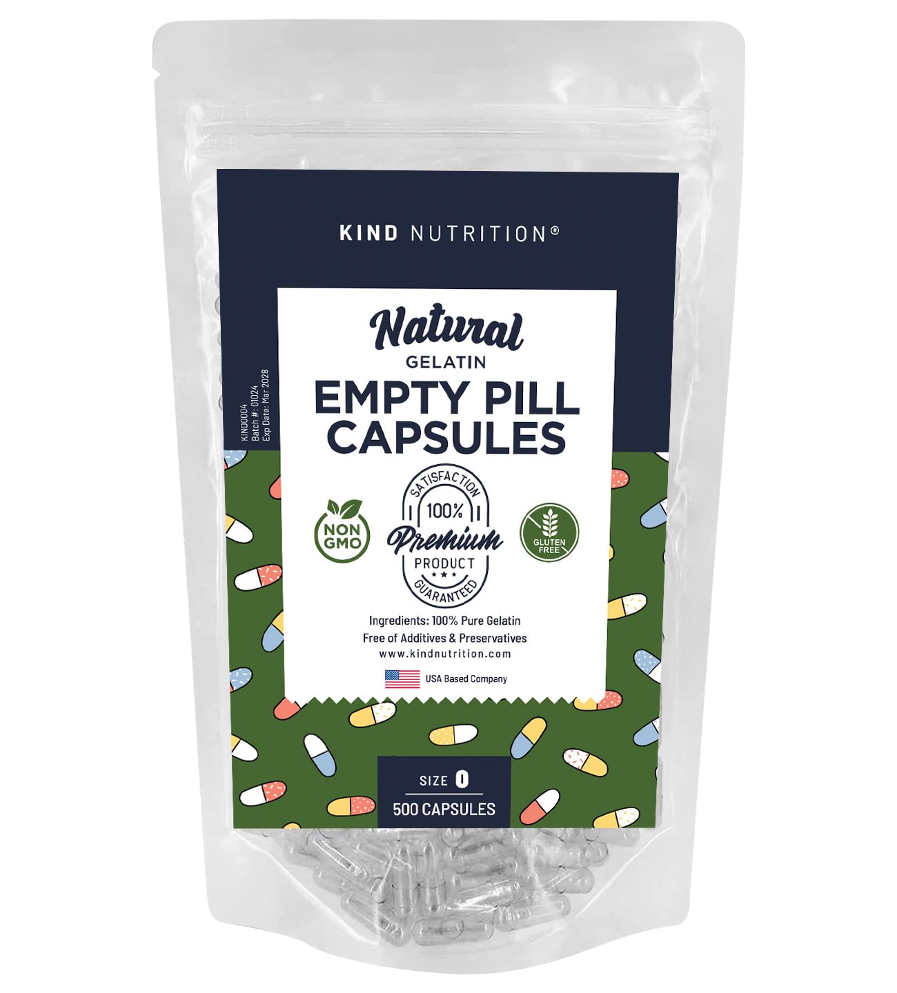 gluten free empty gelatin capsules