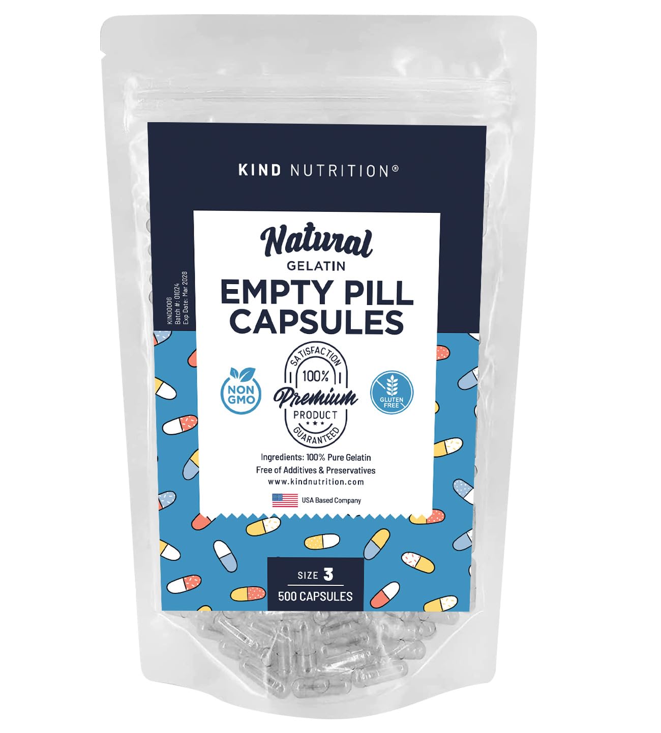 gluten-free empty gelatin capsules
