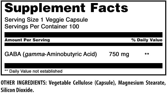 Gluten free GABA capsules for health