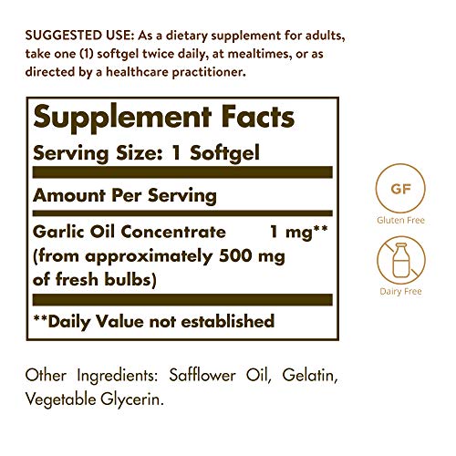 gluten free garlic oil capsules