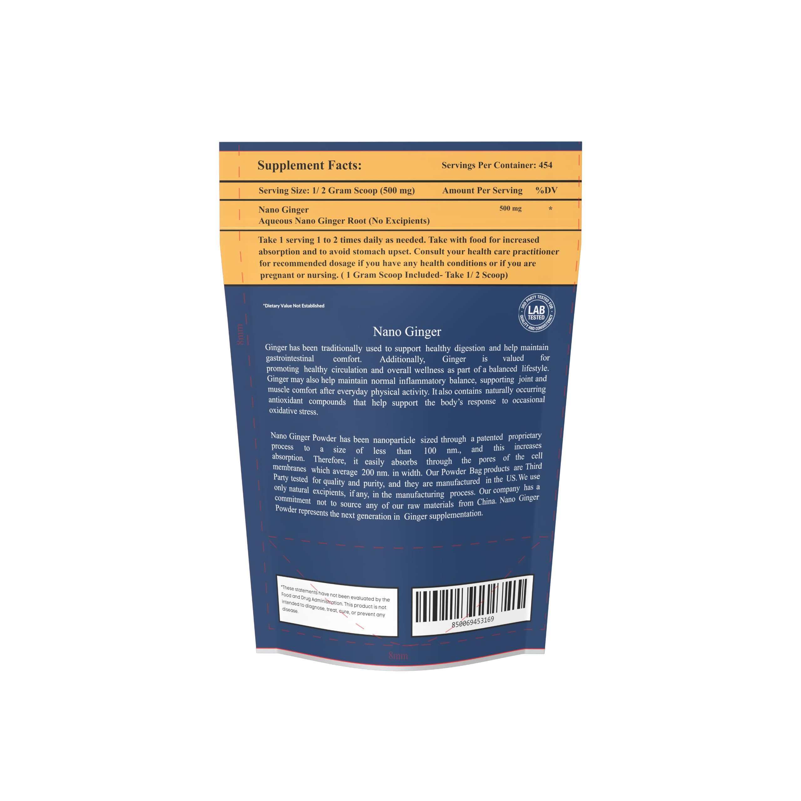 Gluten free ginger root powder