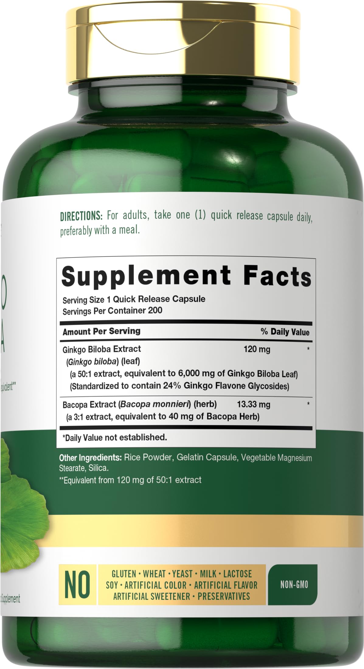 gluten free ginkgo biloba supplement
