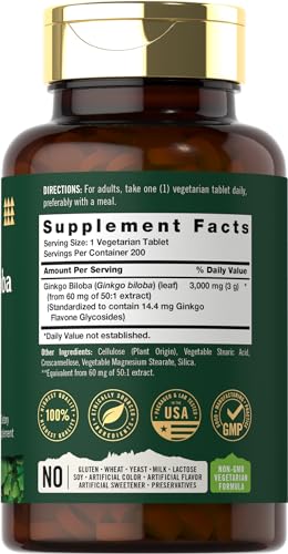 gluten-free ginkgo biloba tablets