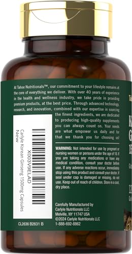 gluten-free ginseng supplement capsules
