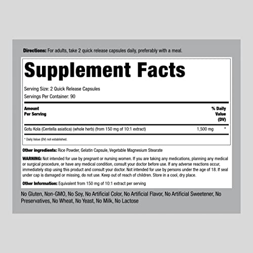 gluten free gotu kola capsules