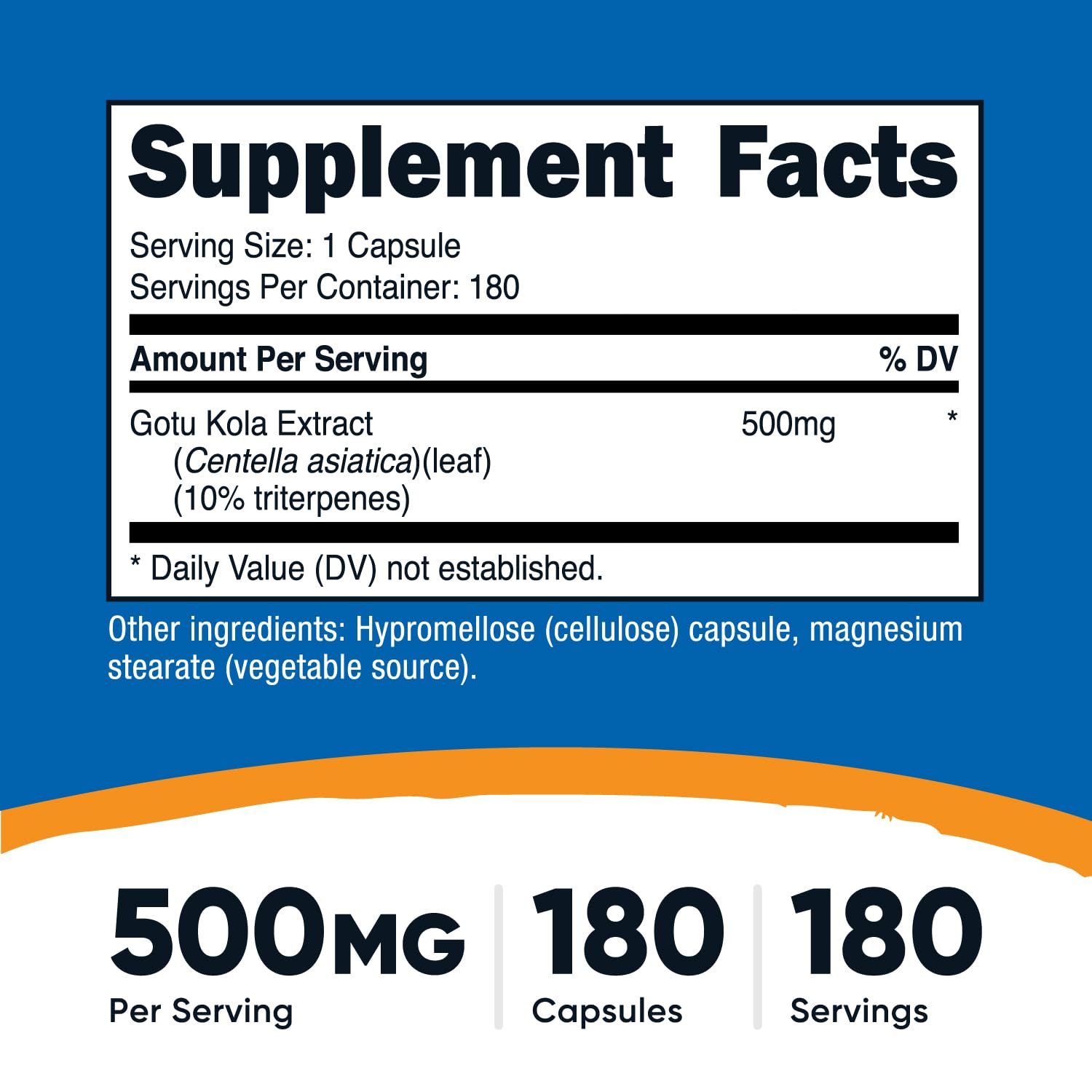 gluten-free gotu kola herbal supplement