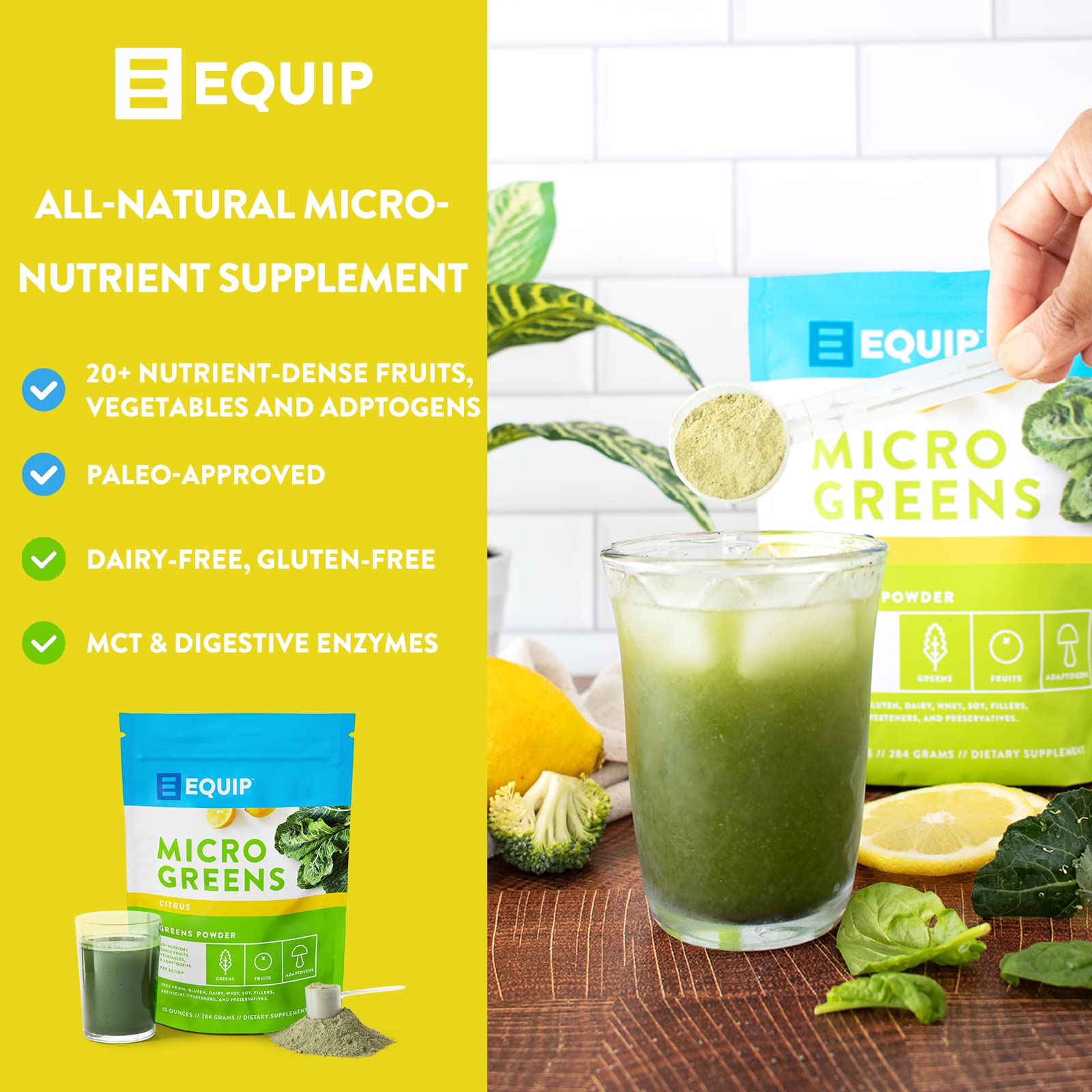 gluten-free green powder blend