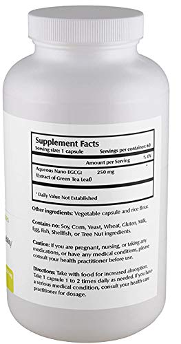Gluten free green tea capsules
