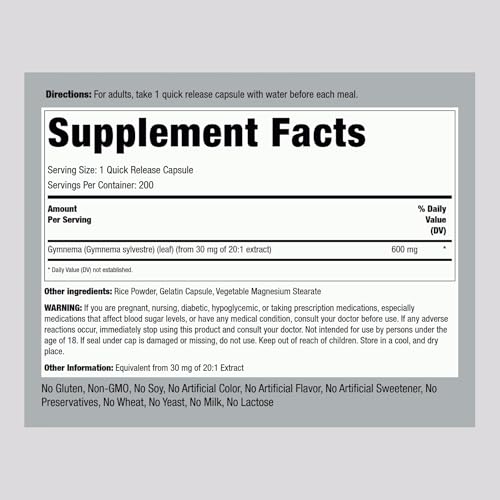 gluten free gymnema sylvestre supplement