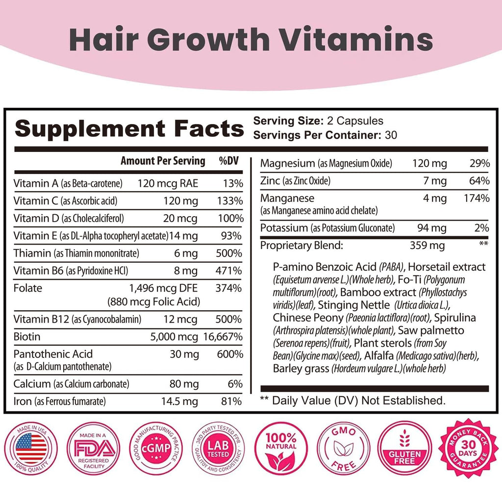 gluten free hair vitamins with biotin