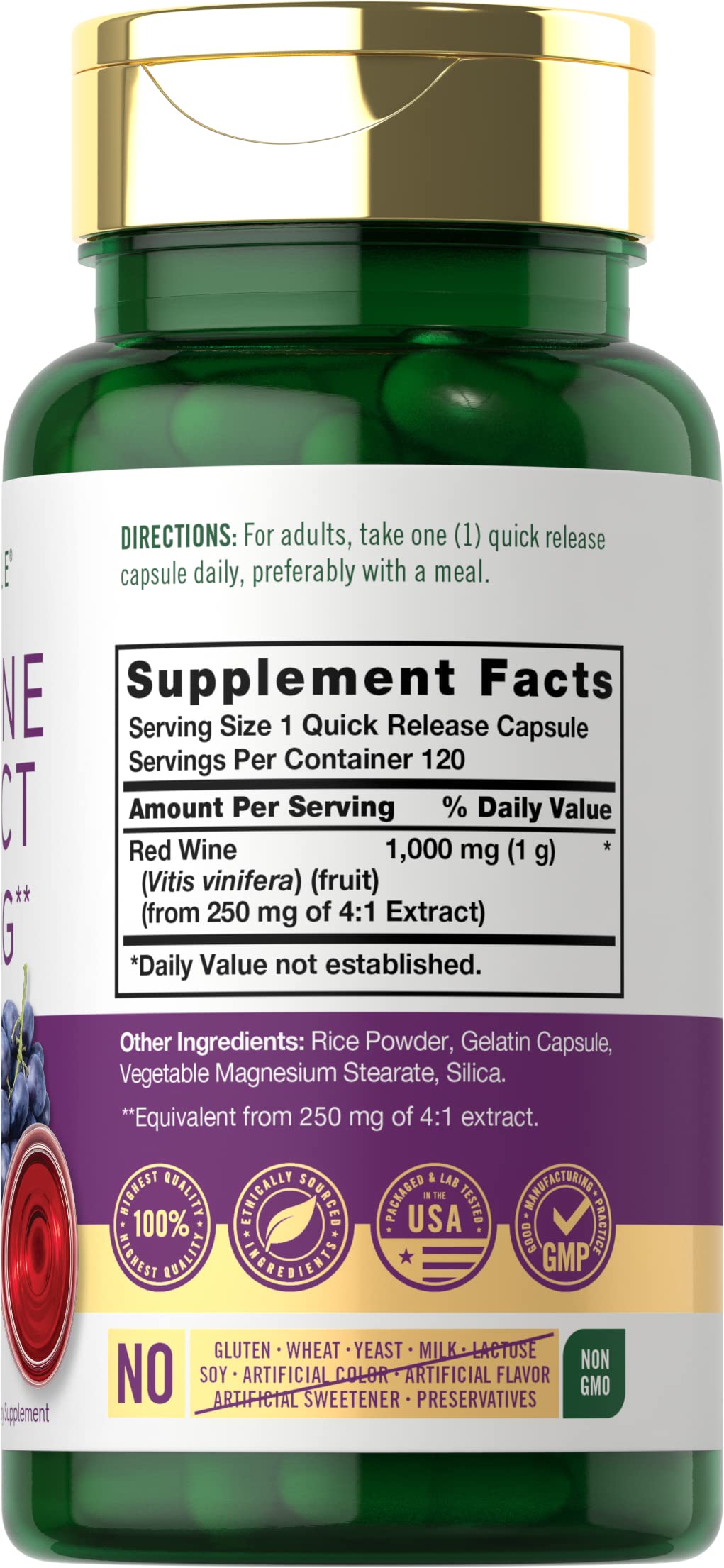 gluten-free health supplement capsules