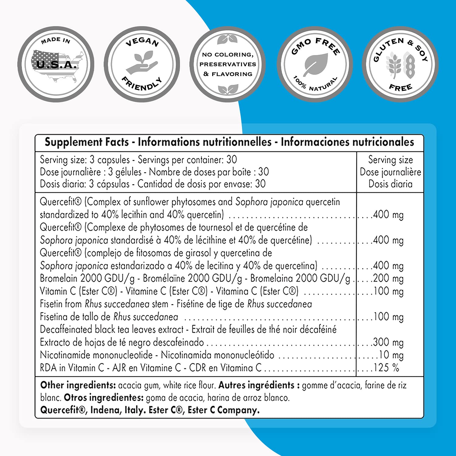 Gluten free health supplement capsules