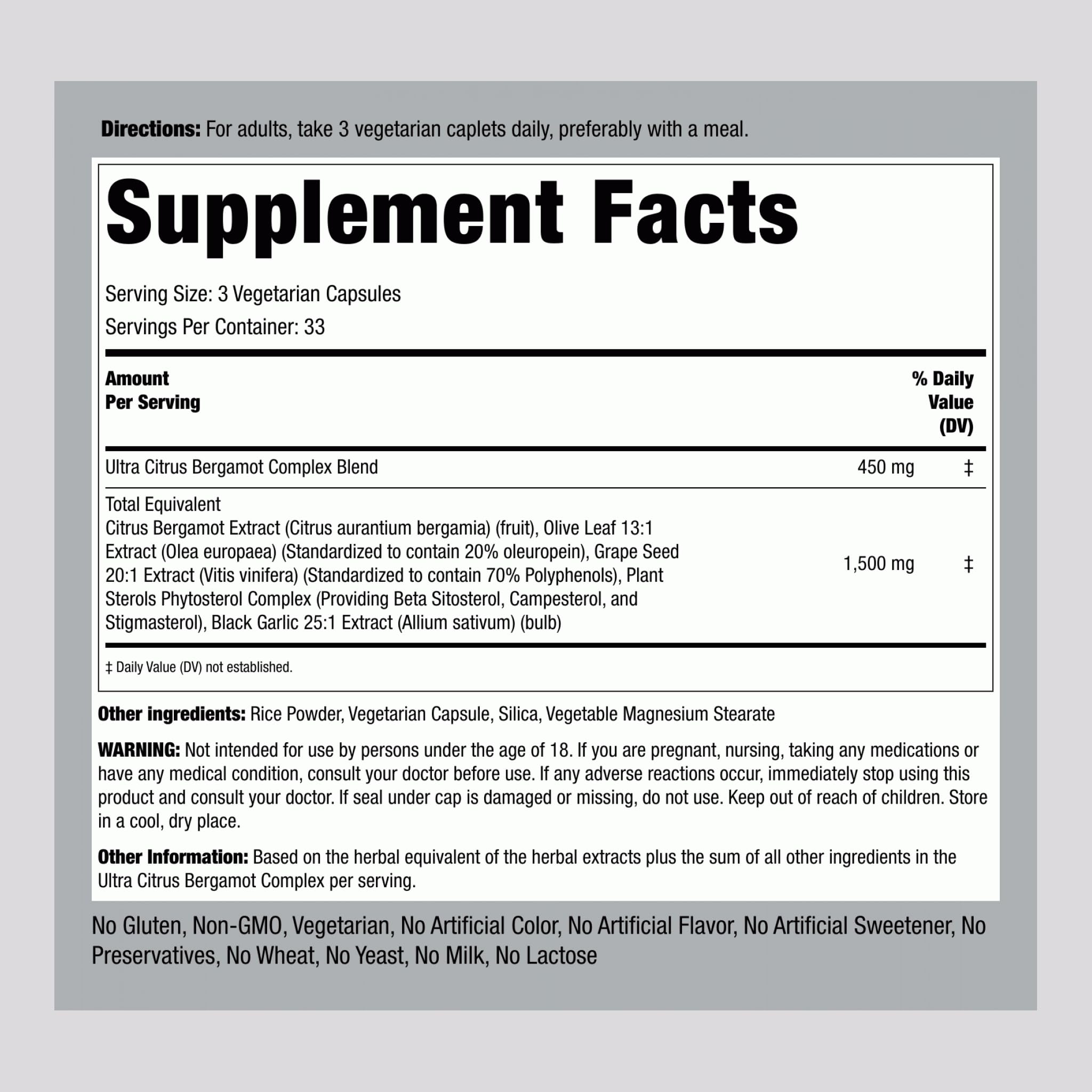 Gluten free health supplement capsules