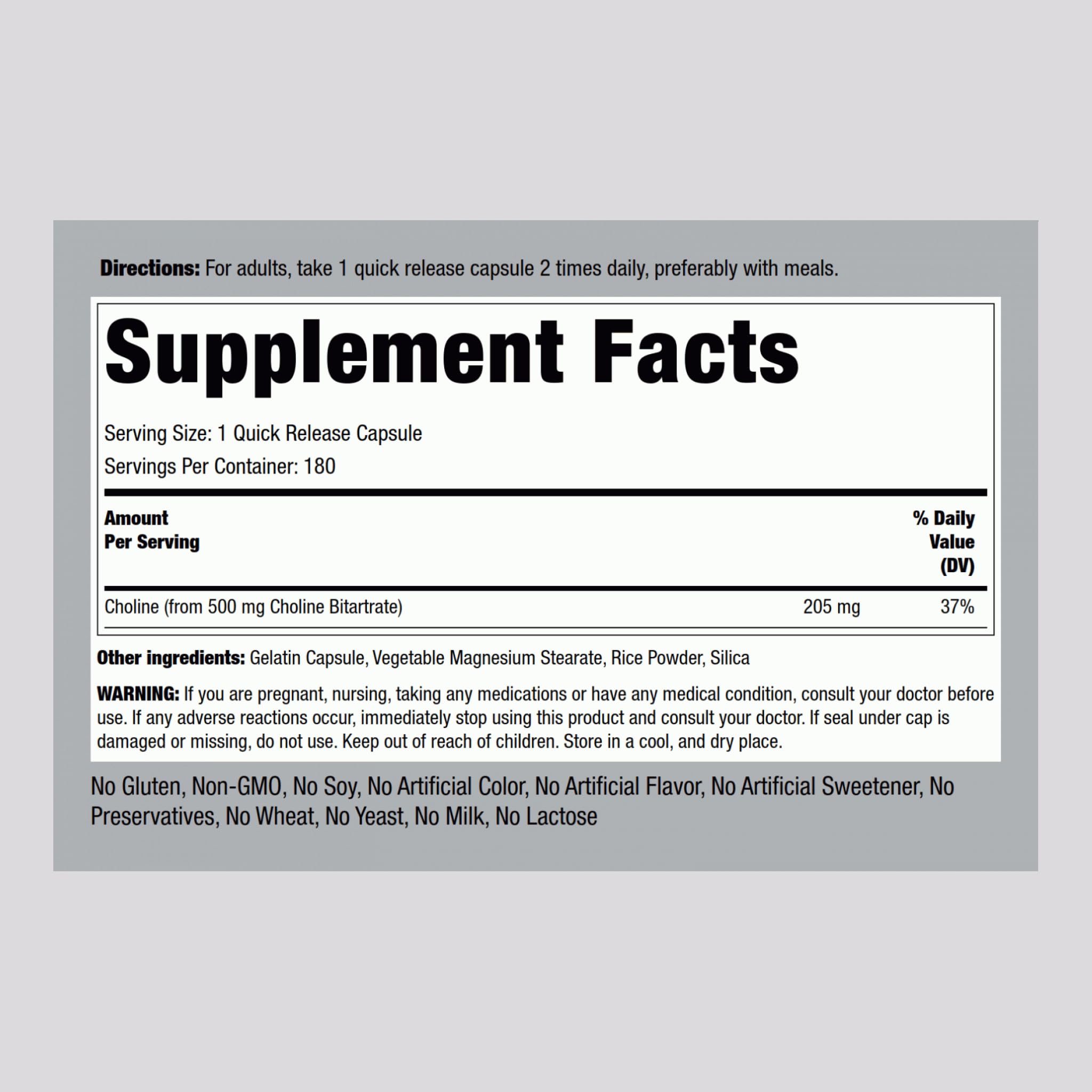 Gluten-free health supplement capsules