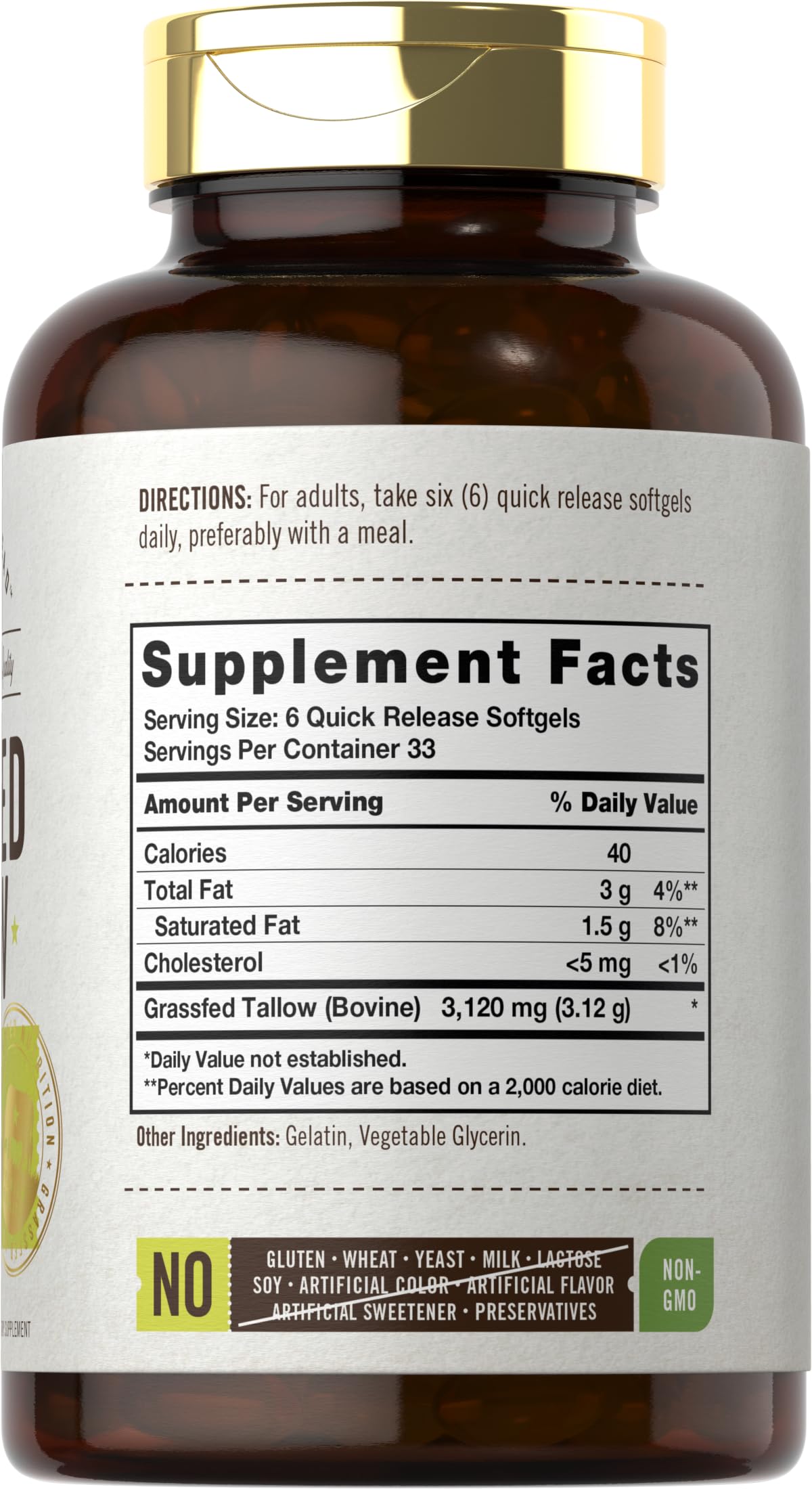 gluten free health supplement softgels