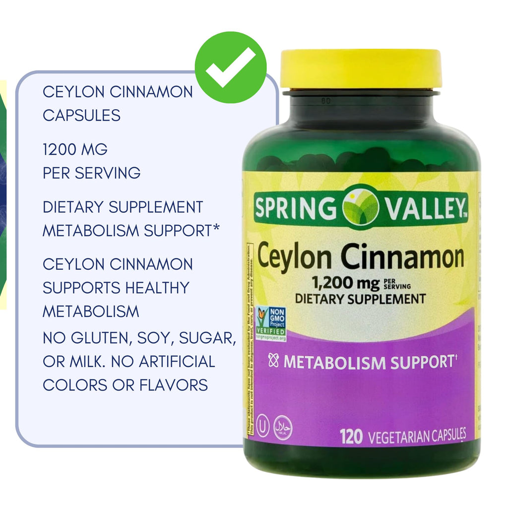 Gluten free herbal cinnamon capsules