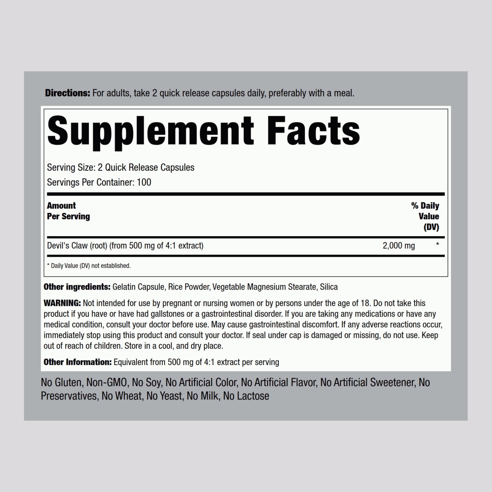 gluten free herbal extract benefits