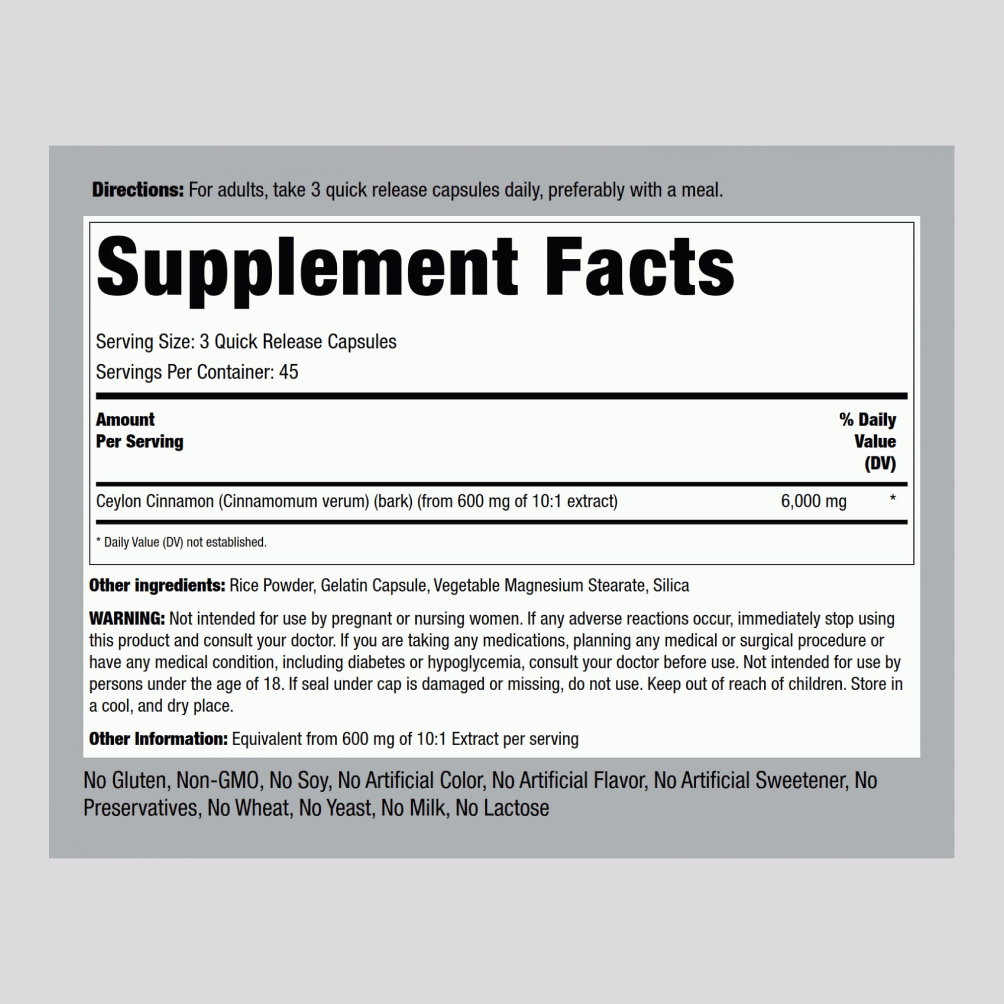 Gluten-free herbal extract for vitality