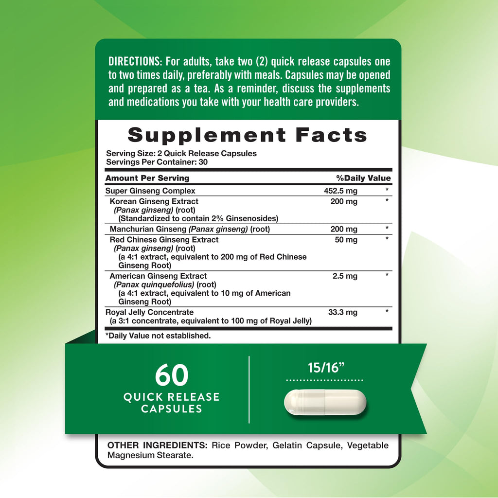 gluten free herbal ginseng complex
