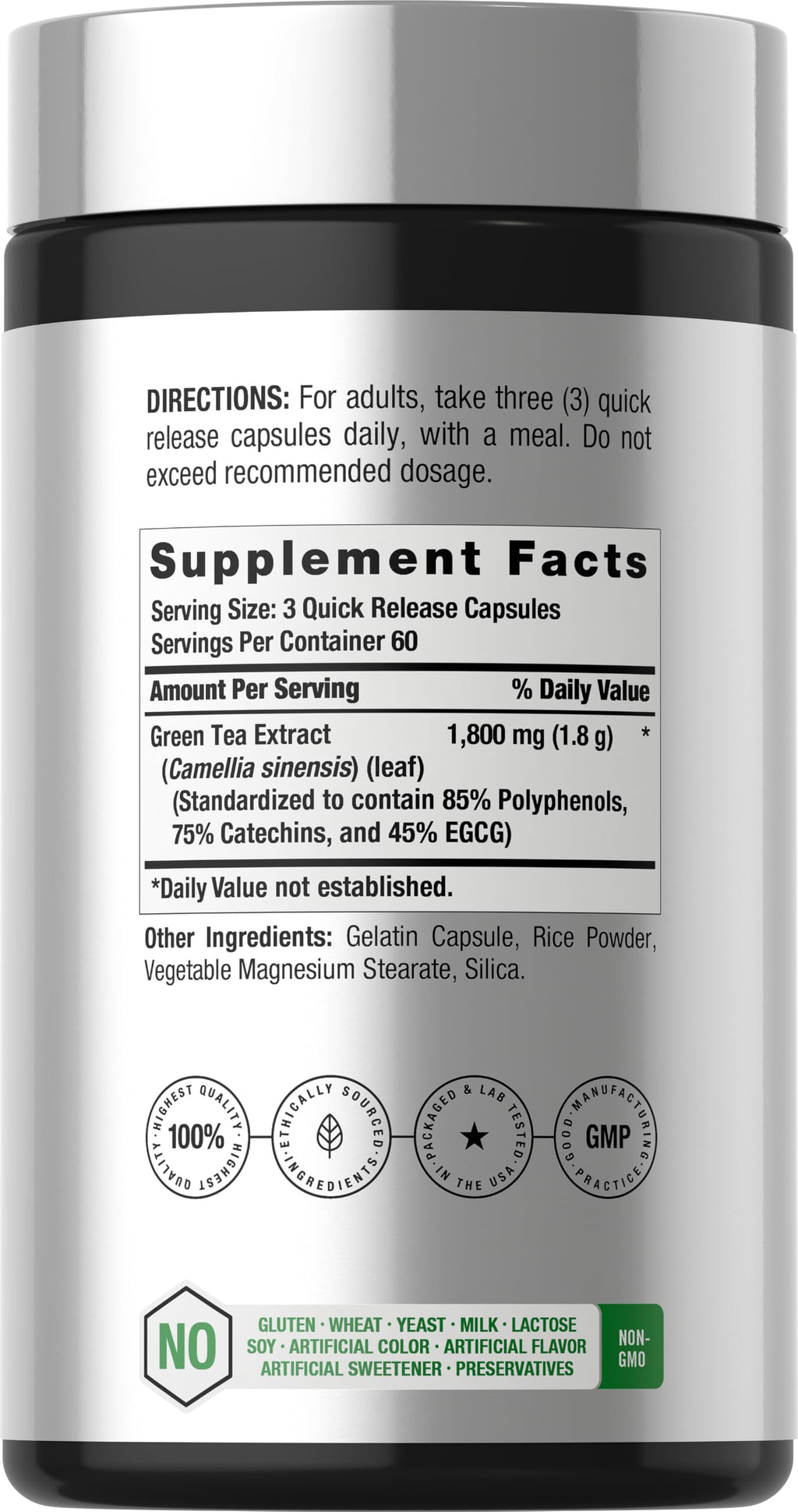 gluten free herbal green tea capsules