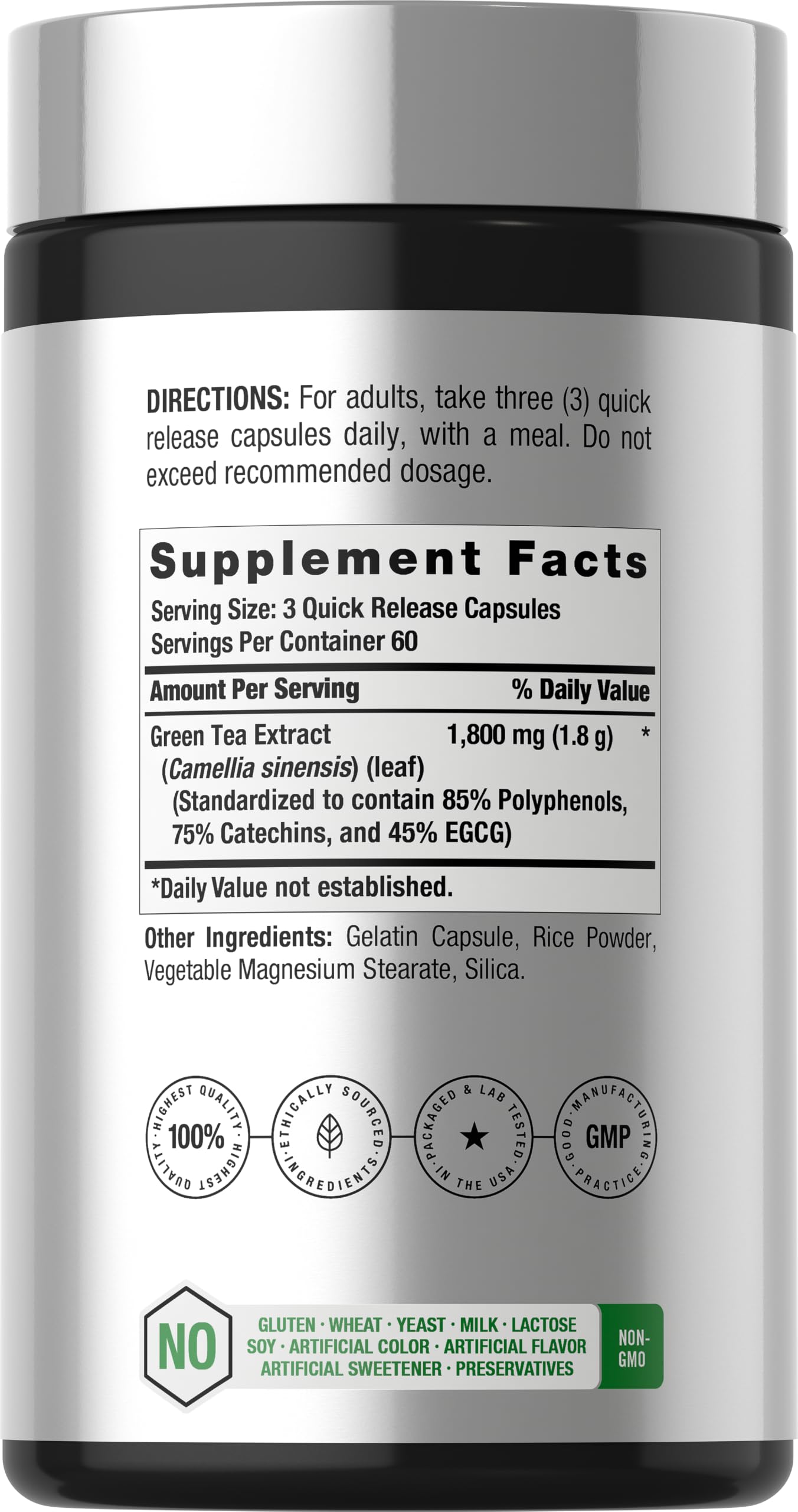 gluten free herbal green tea capsules