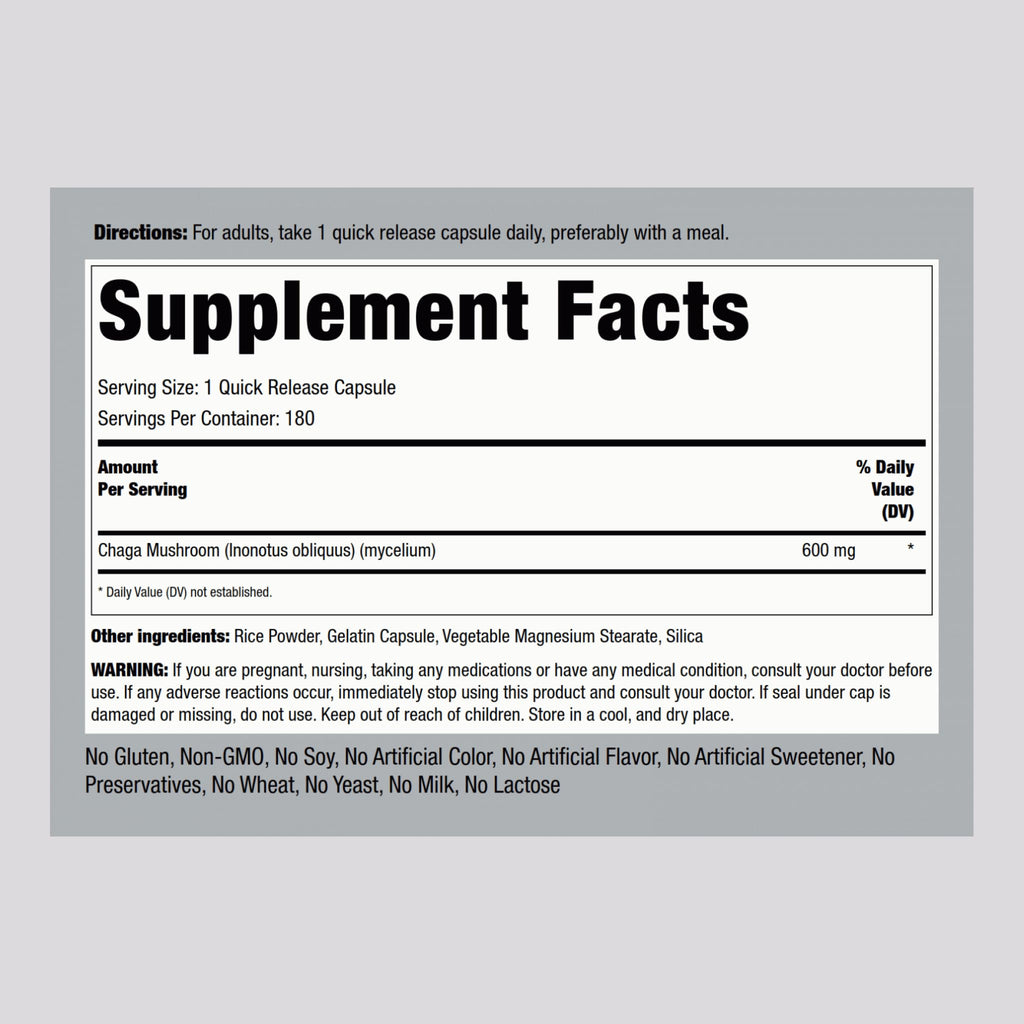 Gluten free herbal mushroom capsules