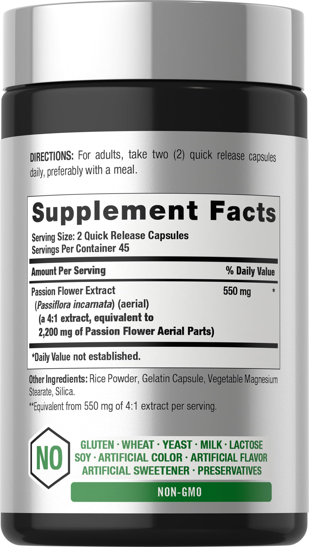 Gluten free herbal supplement capsules