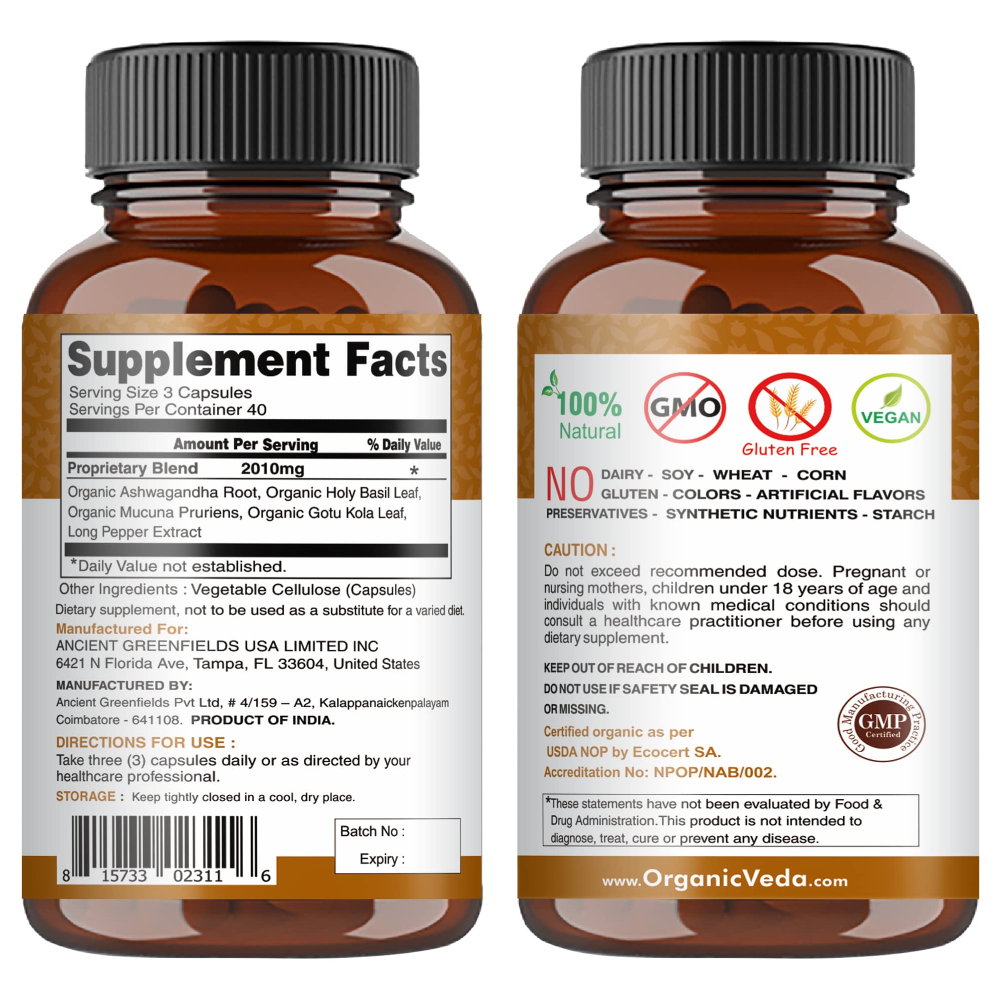 Gluten-free herbal supplement for immunity