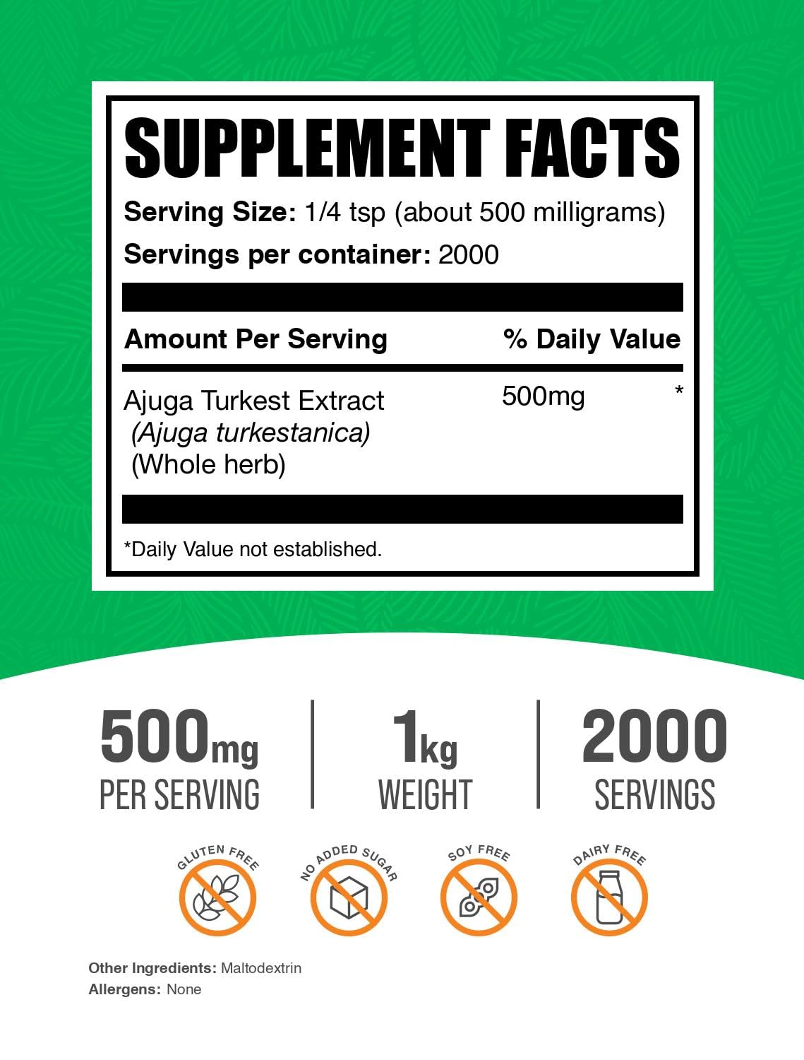 Gluten-free herbal supplement for wellness