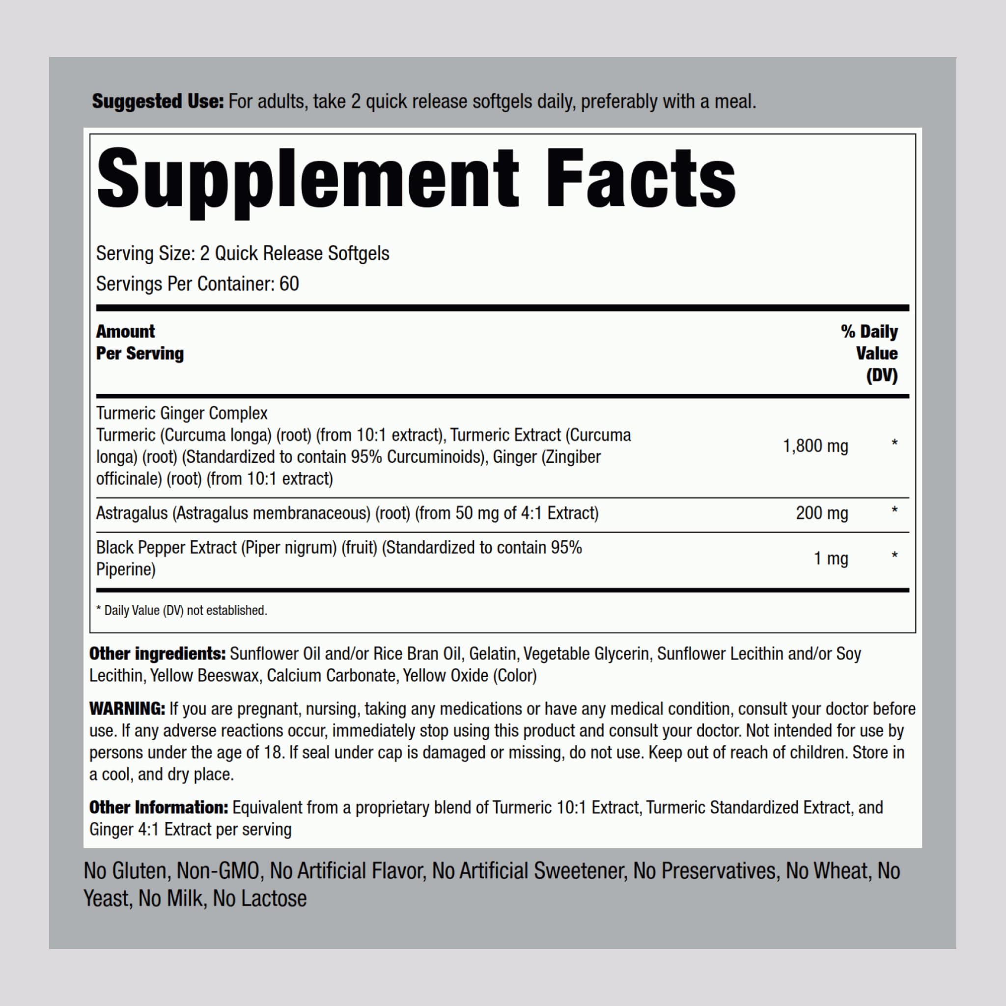 gluten free herbal turmeric complex