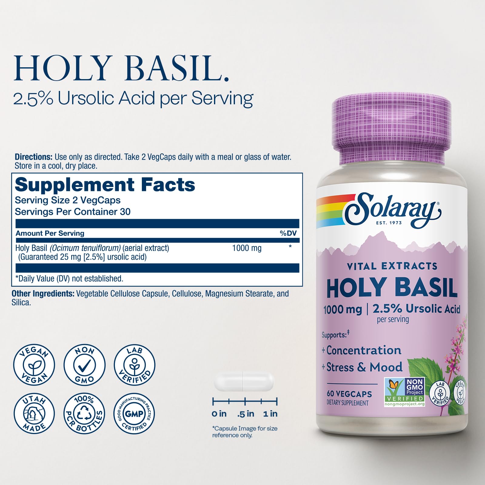 Gluten free Holy Basil capsules