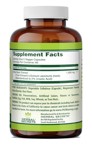 Gluten-free Holy Basil capsules