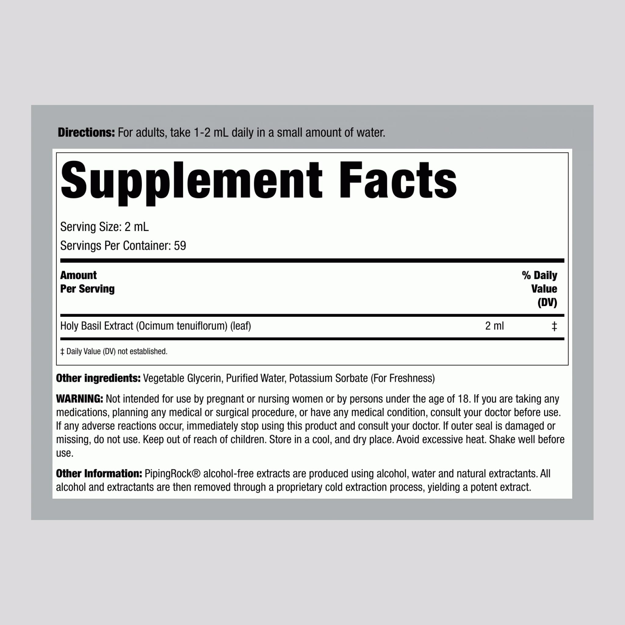 gluten-free holy basil supplement
