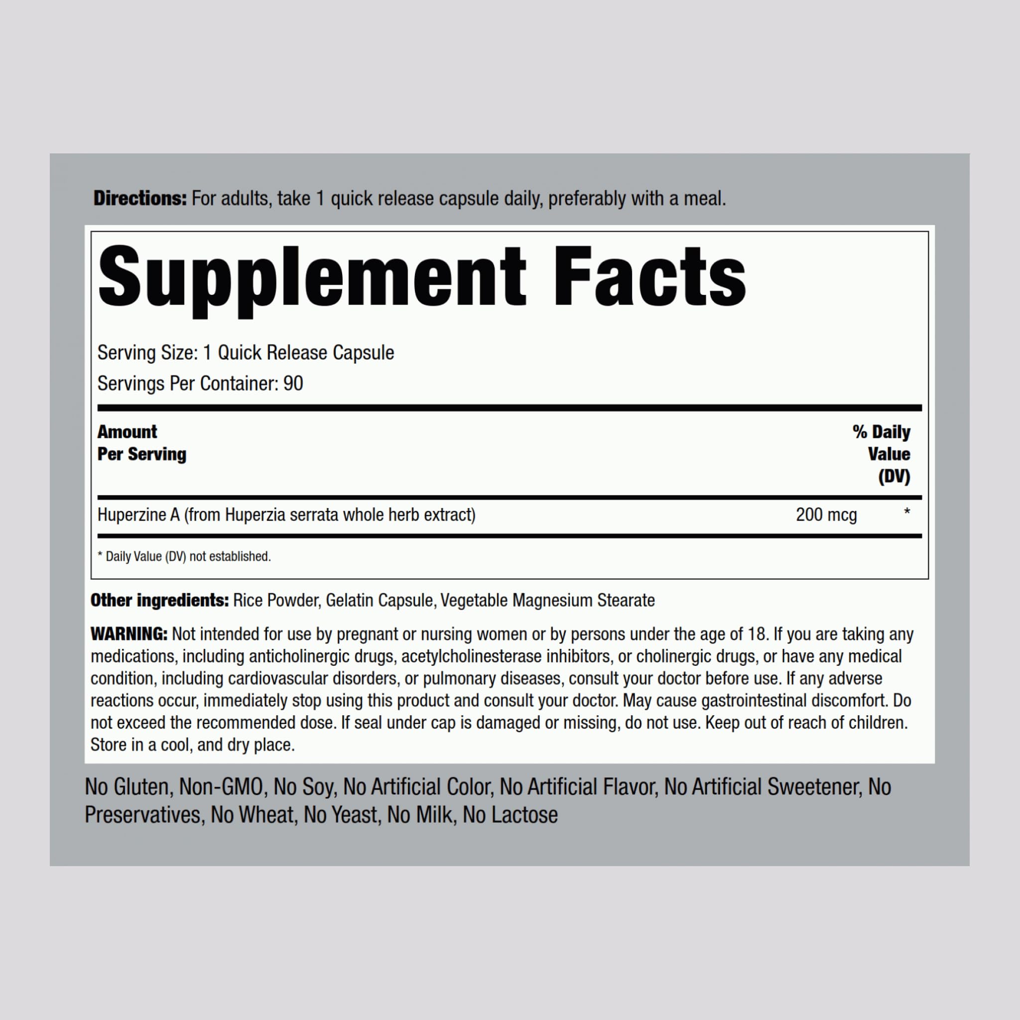 Gluten-free Huperzia Serrata extract